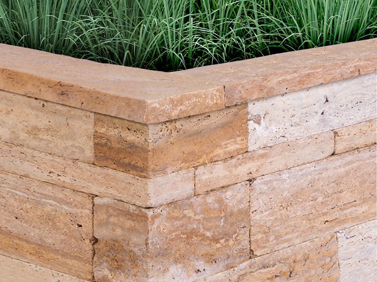 Travertin Mauersteine - Gold | stonenaturelle Onlineshop