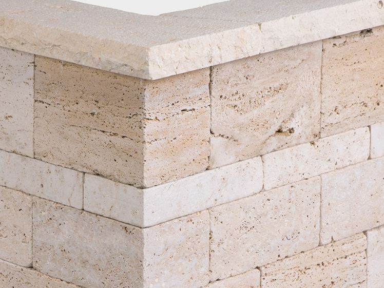 Travertin Mauersteine Medium Select| stonenaturelle Onlineshop